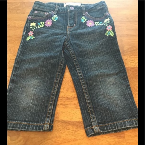 Route 66 | Bottoms | Girls Jean Capris W Embroidered Flowers | Poshmark